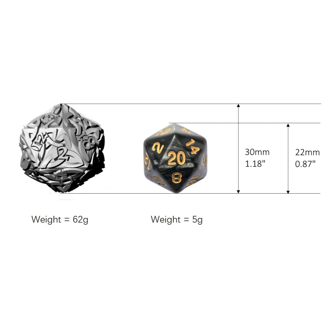 D20 Spindown - Set of 8x Endless Dice Life Counters – KakapopoTCG